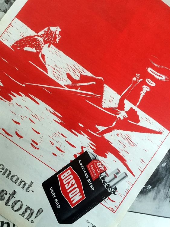 Boston Cigarettes - 6 alte Werbungen / Publicités 1949 (2) | Kaufen auf ...