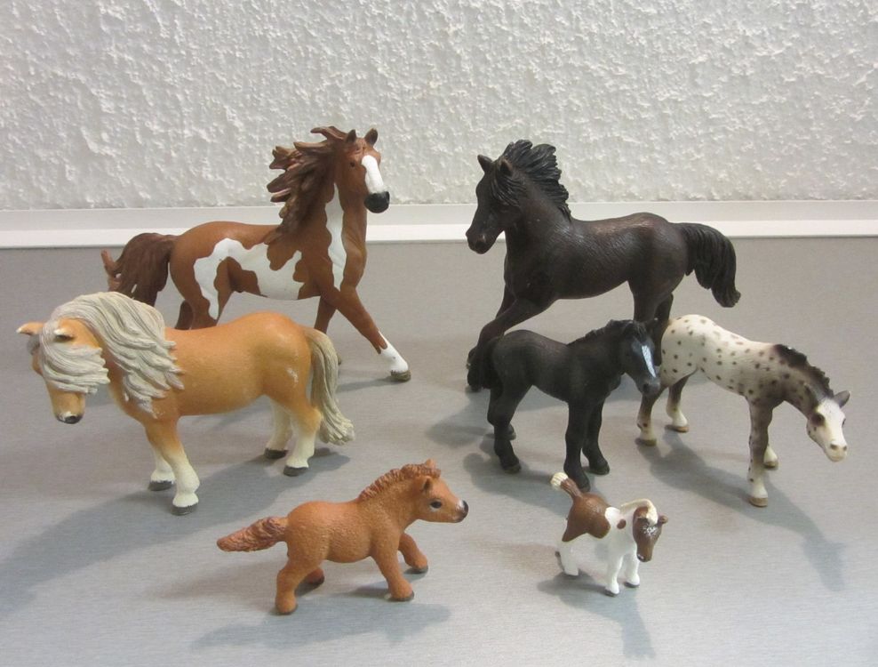 7 Schleich Pferde/Ponys; verschiedene Grössen | Kaufen auf Ricardo