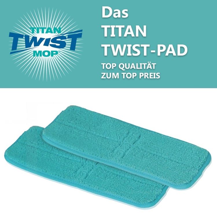 2er Set Wischpad für Titan Twist Mop Wischmop (Neu und originalverpackt ...