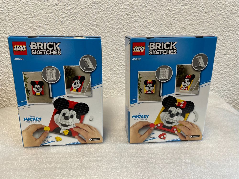 LEGO Brick Sketches - Micky Maus 40456 + 40457 Minnie Maus (Neu und ...