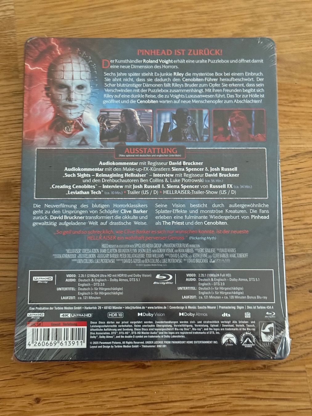 Hellraiser - Das Schloss zur Hölle Steelbook 4K OVP (Neu und ...