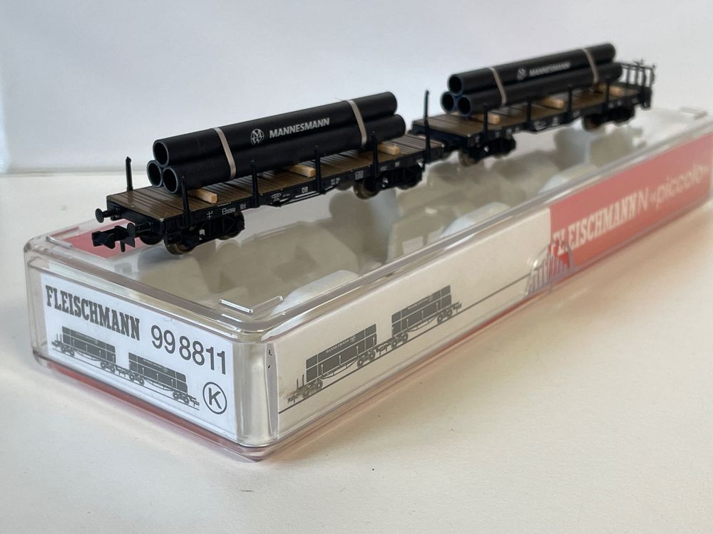Fleischmann 99 8811 K, limitierte Serie, Rungenwagen Röhren (Neu und ...