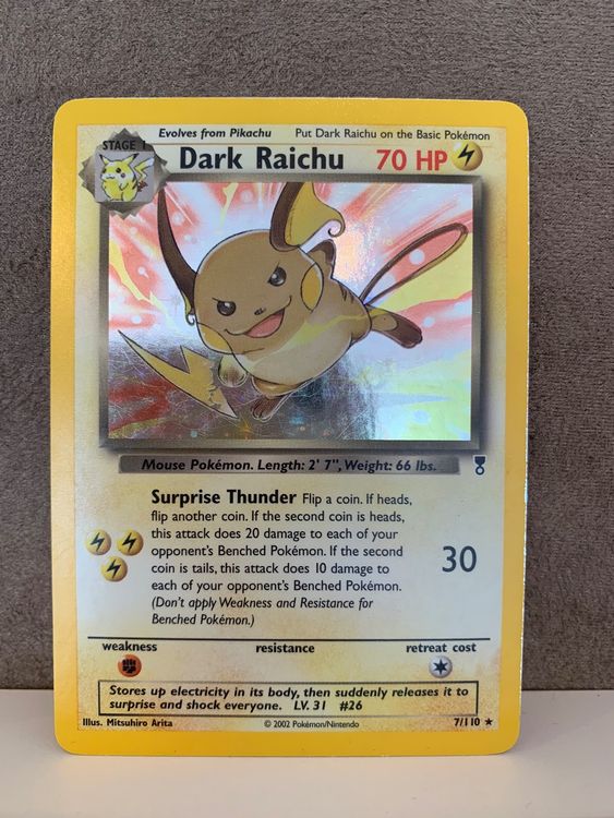 Dark Raichu Holo ENG Legendary Collection Pokemon 7/110 (Gebraucht) in ...