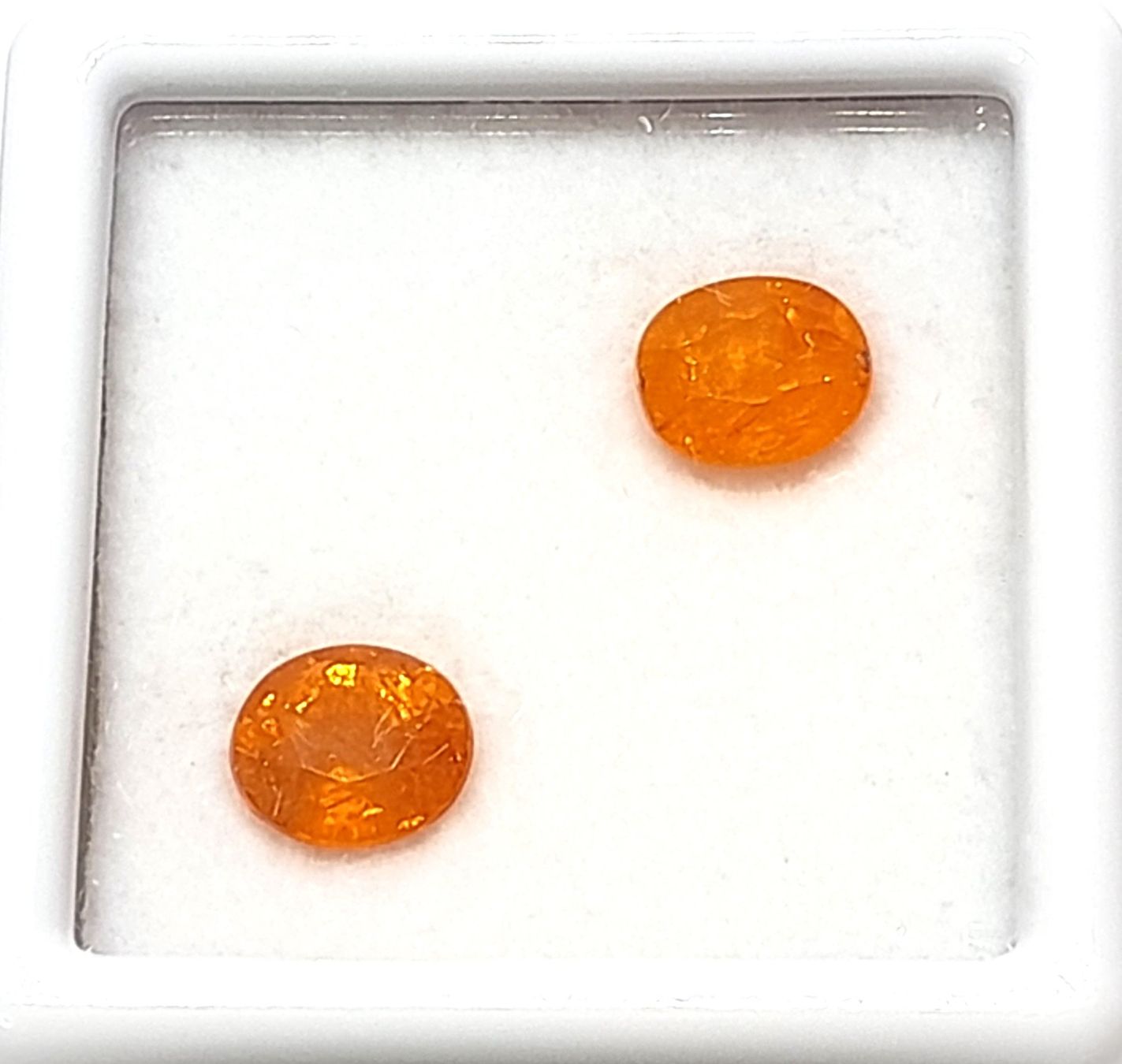 Promo - 2x Grenats Mandarine 1.88 ct - Valeur 240.- Fr (Neu (gemäss ...