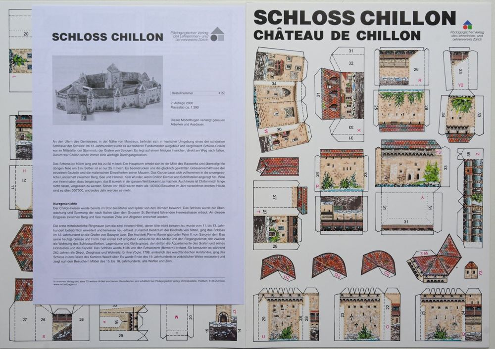 Bastelbogen: Schloss Chillon/Château de Chillon | Acheter sur Ricardo