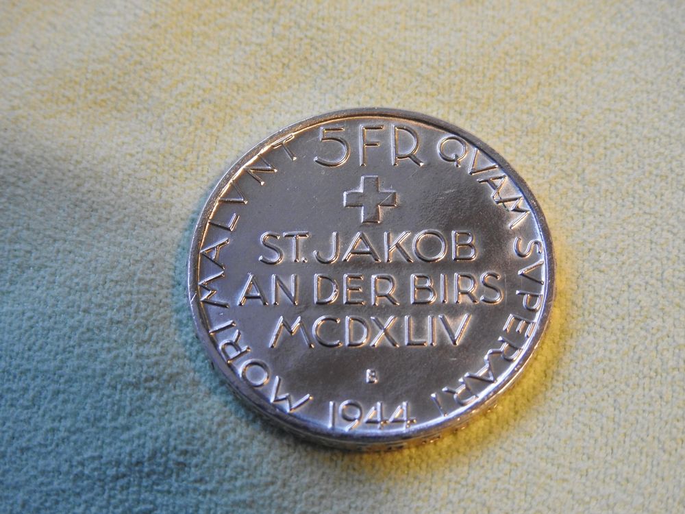 5 Franken 1944 St. Jakob (Gebraucht) in Greifensee für CHF 15 – mit Lieferung auf Ricardo kaufen