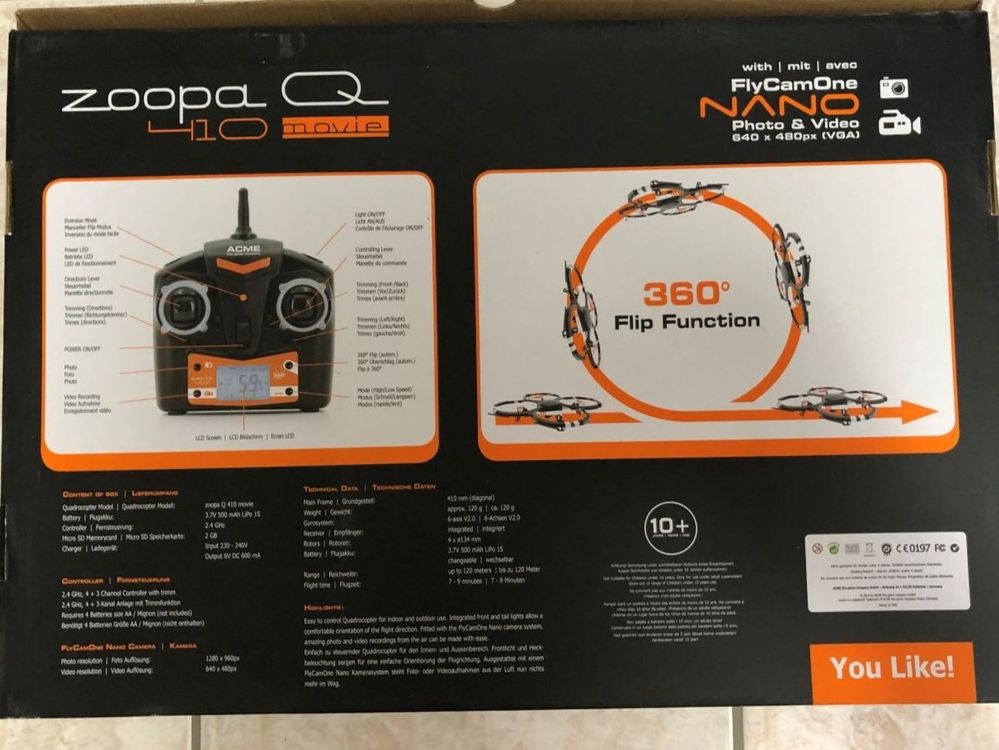Drohne - Zoopa Q 410 movie - kaum gebraucht (Gebraucht) in ...