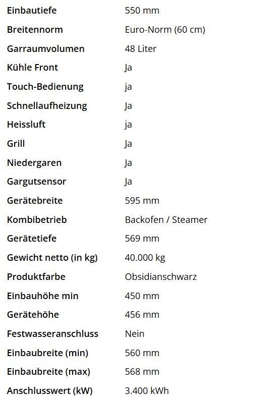 016 Miele DGC 7840-60 XL Kombi-Steamer/Backofen Obsidiansw (Neu (gemäss ...