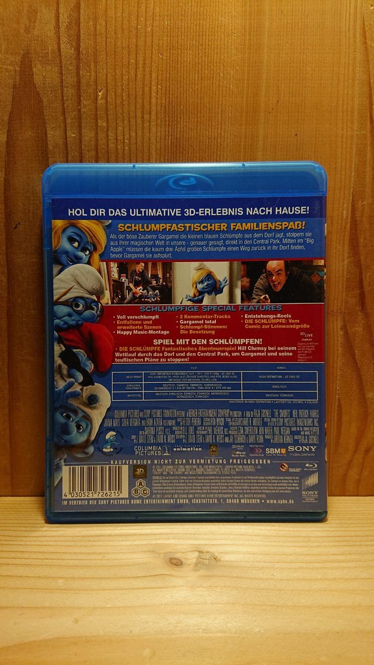 DIE SCHLÜMPFE in 3D und 2D Blu-Ray (Gebraucht) in Wilderswil für CHF 5.9 – mit Lieferung auf ...