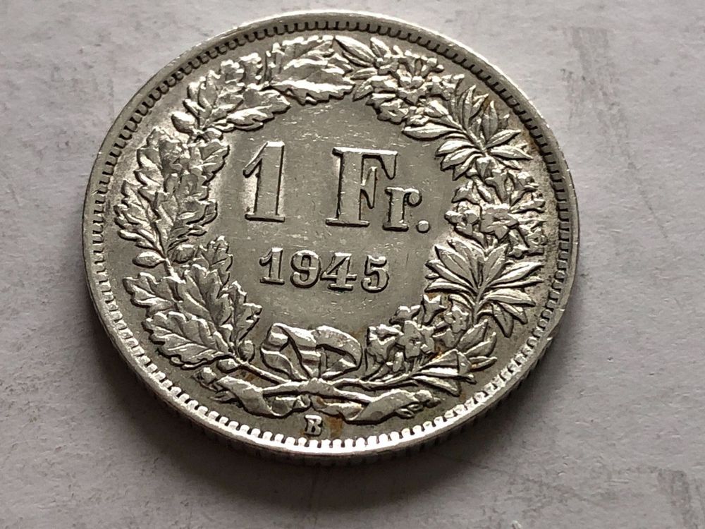 Schweiz 1 Franken 1945 Silber Rar (Gebraucht) in Flumenthal für CHF 3 – mit Lieferung auf ...