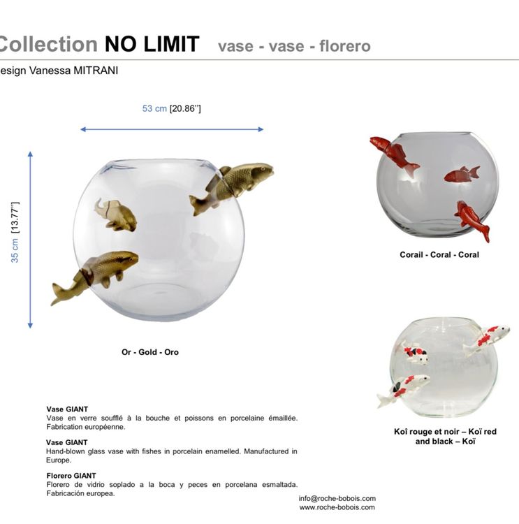 Deko-Glas Vase mit roten Fischen von Vanessa Mitrani, Top! (Gebraucht) in Maur für CHF 250 – nur ...