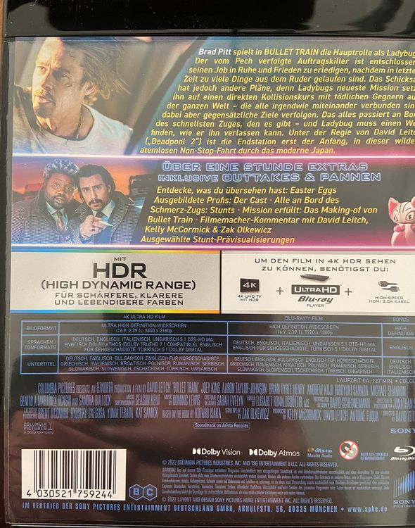 Bullet Train 4k Ultra HD + Blu-Ray | Kaufen auf Ricardo Bullet Train 4k Ultra HD + Blu-Ray | Kaufen auf Ricardo