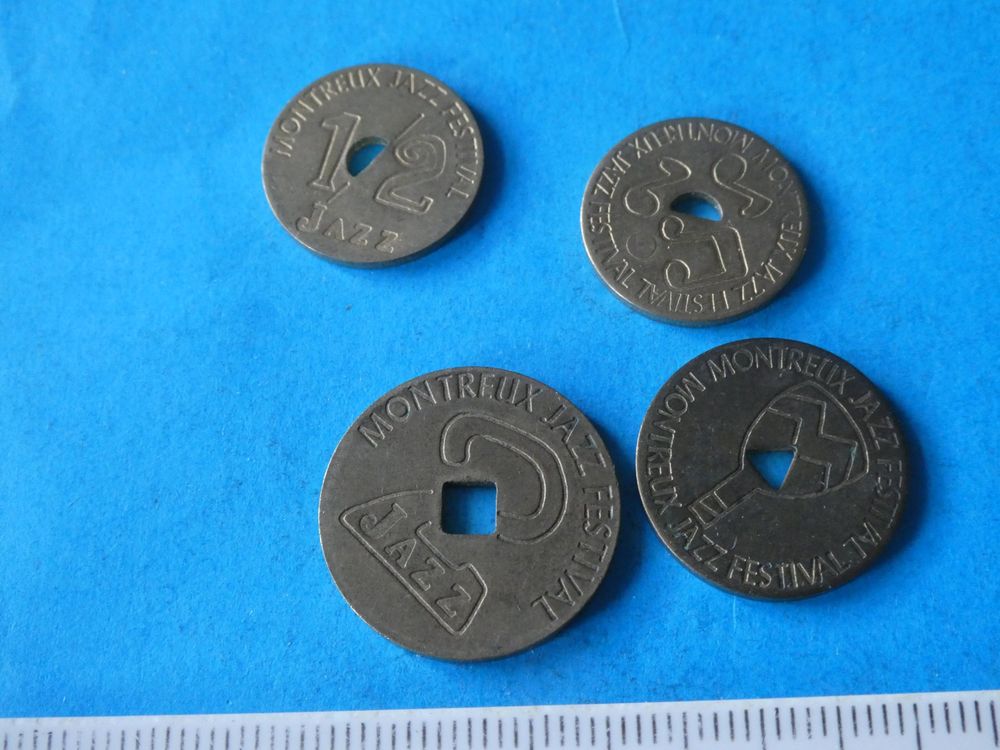 Montreux, Jazz-Festival 4 alte Token/Jetons (Gebraucht) in Hinterforst ...