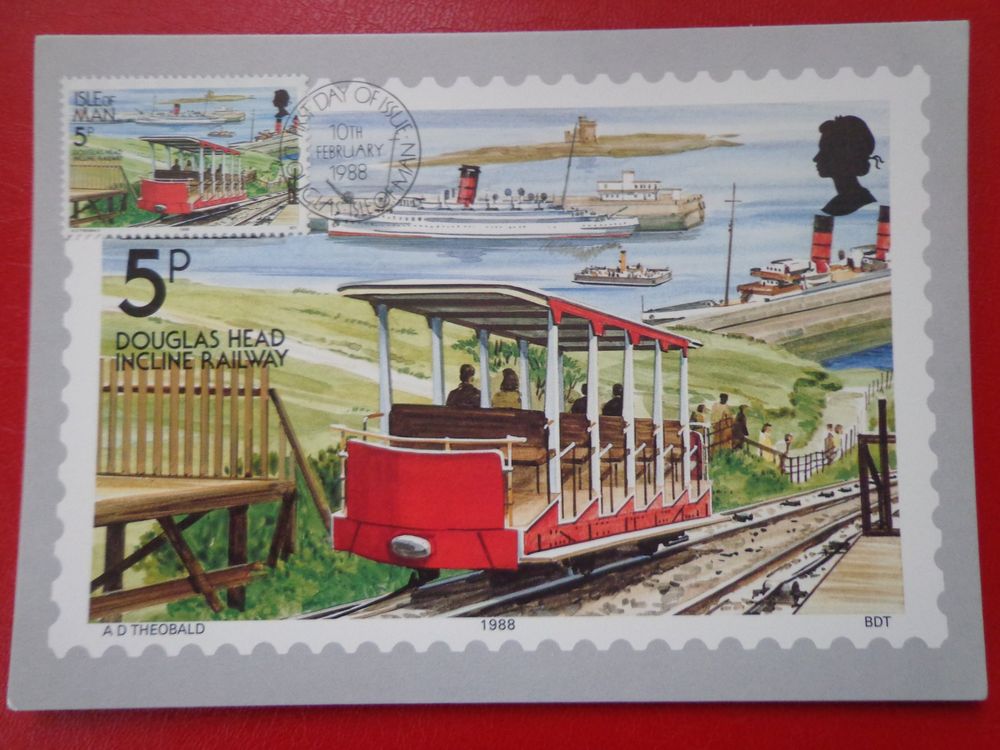 Maximumkarte MK 1988 Isle of Man RAILWAYS & TRAMWAYS (Neu (gemäss Beschreibung)) in Le Locle für ...