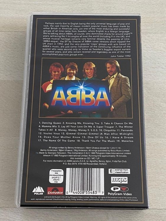 VHS ABBA Original GOLD Greatest Hits (1992 ) (Gebraucht) in Seftigen ...
