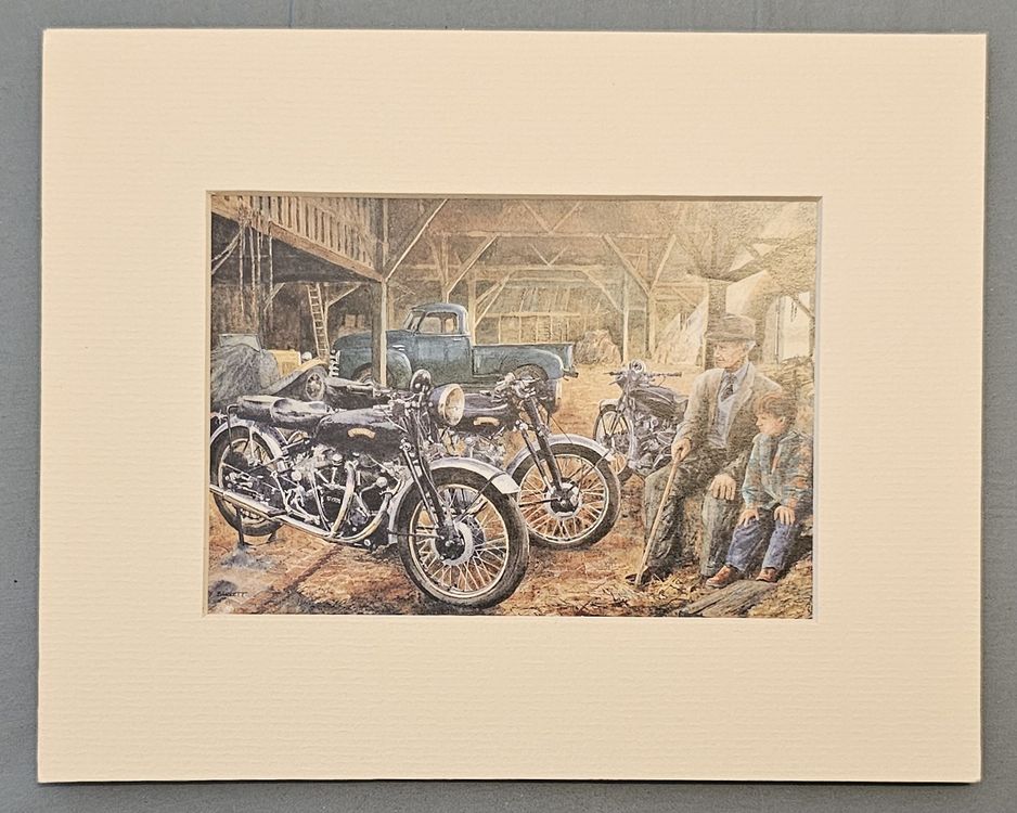 Roy Barrett Vincents Motorcycles 21,5 x 17 cm (Neu (gemäss Beschreibung ...