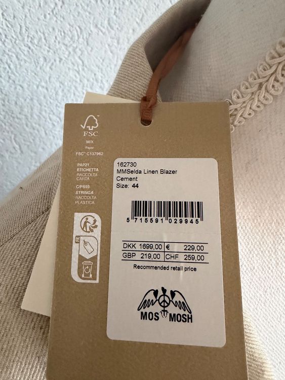 Mos Mosh Blazer Gr 44 (Neu (gemäss Beschreibung)) in Lohn SH für CHF 79 – mit Lieferung auf ...