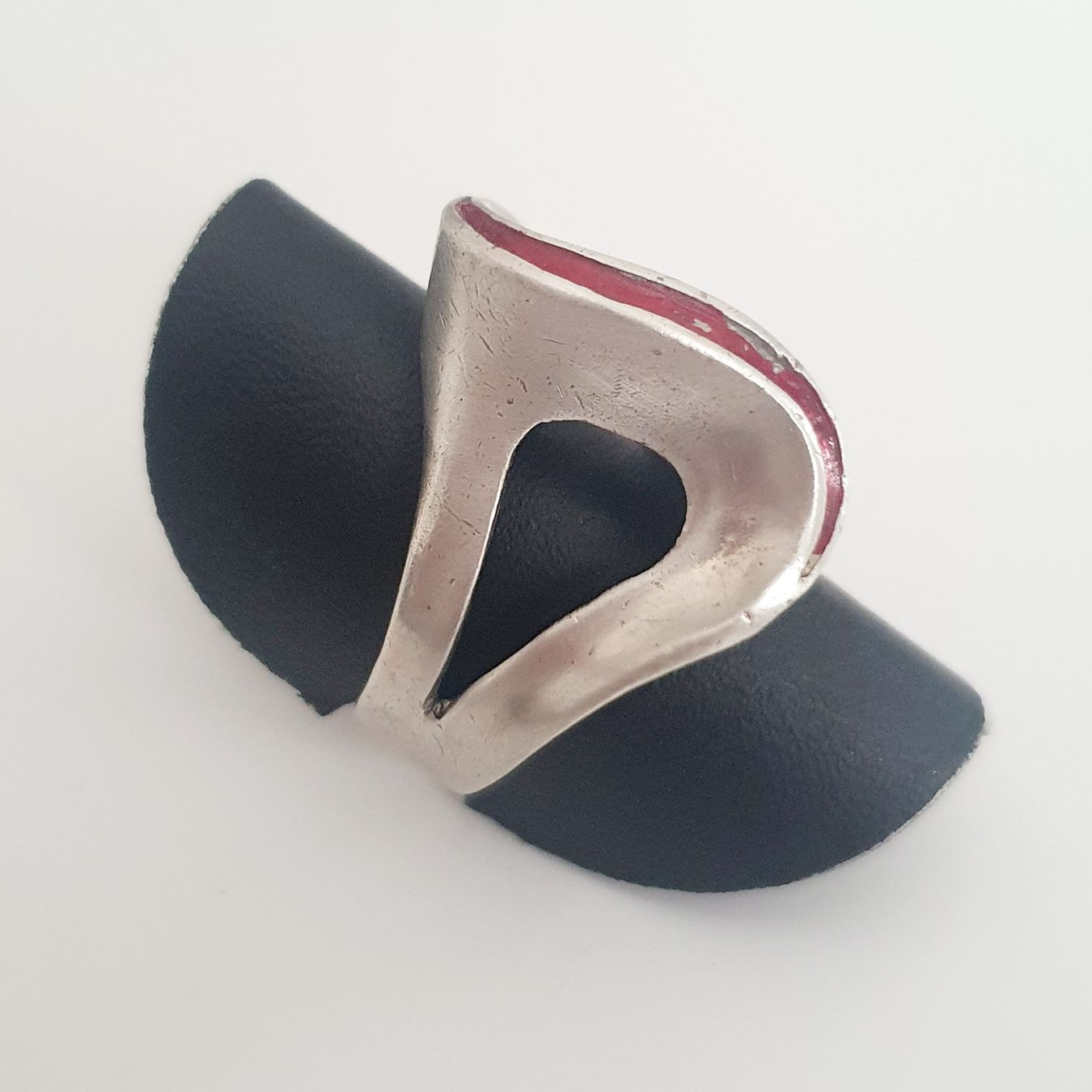 Vintage Silber Ring mit rotem Detail, Grösse 16.7 mm (Gebraucht) in ...