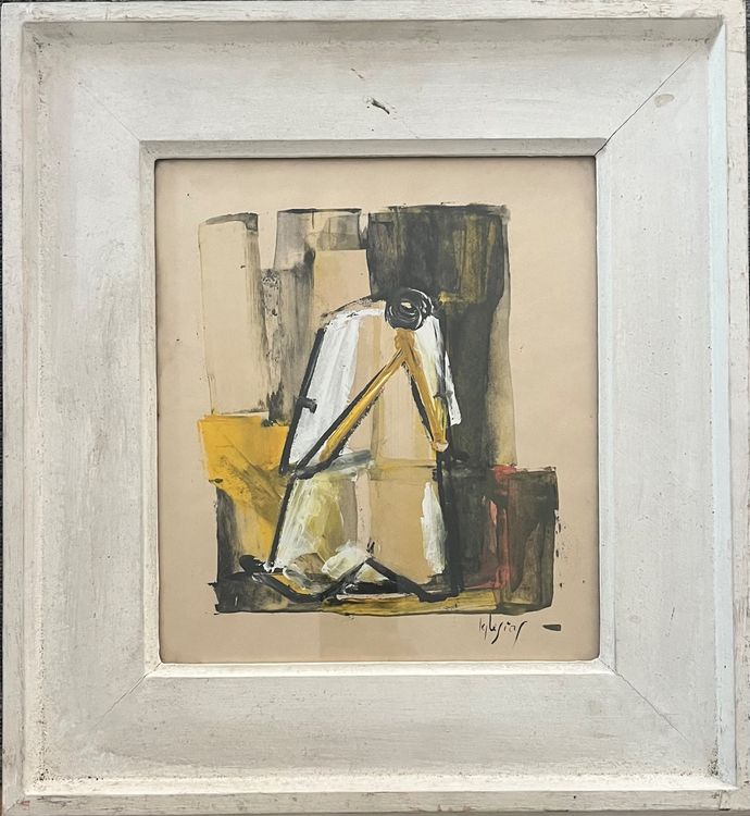 Abstrakte Mischtechnik, Unleserlich Signiert | Kaufen auf Ricardo