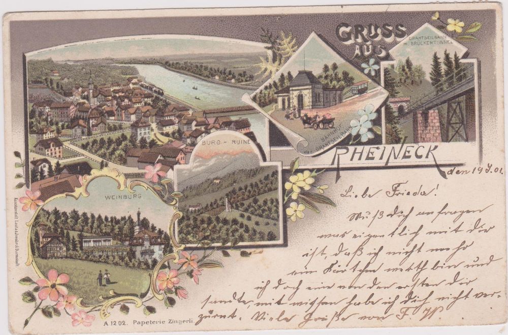 Rheineck, , Litho, 1901 (Gebraucht) in Spiez für CHF 18 – mit Lieferung ...