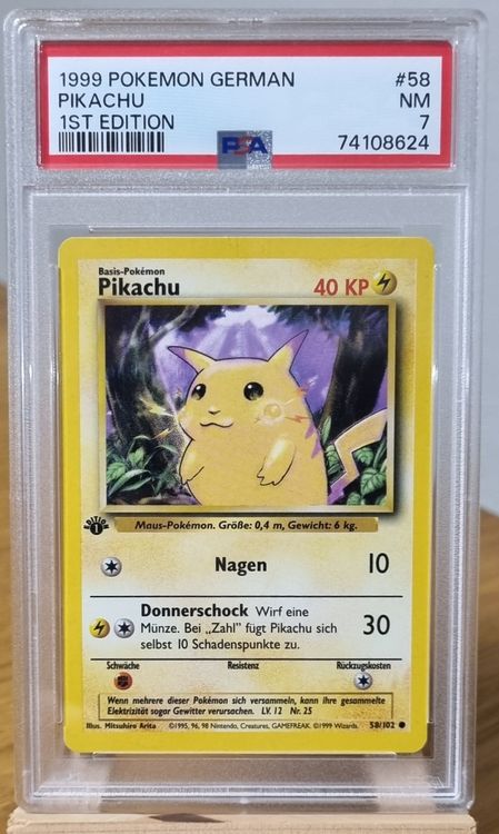 PSA 7 Pikachu Base Set 1st Edition Deutsch Near-Mint (Gebraucht) in ...