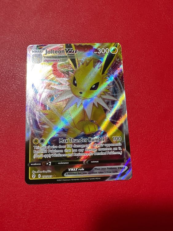Pokemon Jolteon Blitza VMAX 300 HP Evolving Skies | Kaufen auf Ricardo