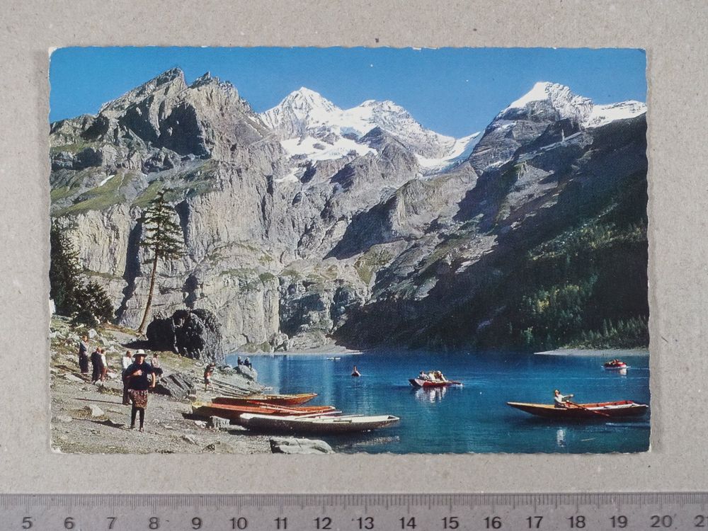 Oeschinensee bei Kandersteg, 1964, Schiffe, Boote, belebt (Gebraucht) in Lenzburg für CHF 1 ...