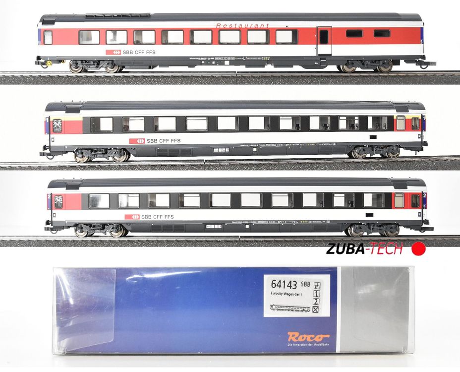 Roco 64143 Eurocity-Wagen Set 1 SBB H0 GS Analog mit OVP (Gebraucht) in St. Gallen für CHF 166 ...
