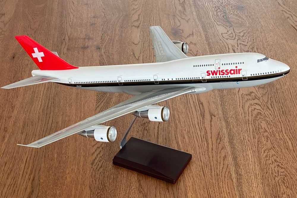 SWISSAIR Jumbo Boeing 747-357 "ZÜRICH" HB-IGF grosses Modell (Neu und ...