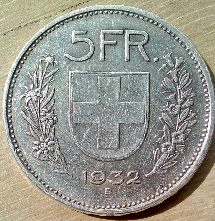 5 Franken Silber Münze 1932 (507) | Kaufen auf Ricardo