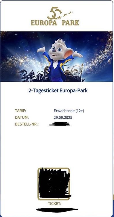 Europapark 2 Tageskarte Rabatt