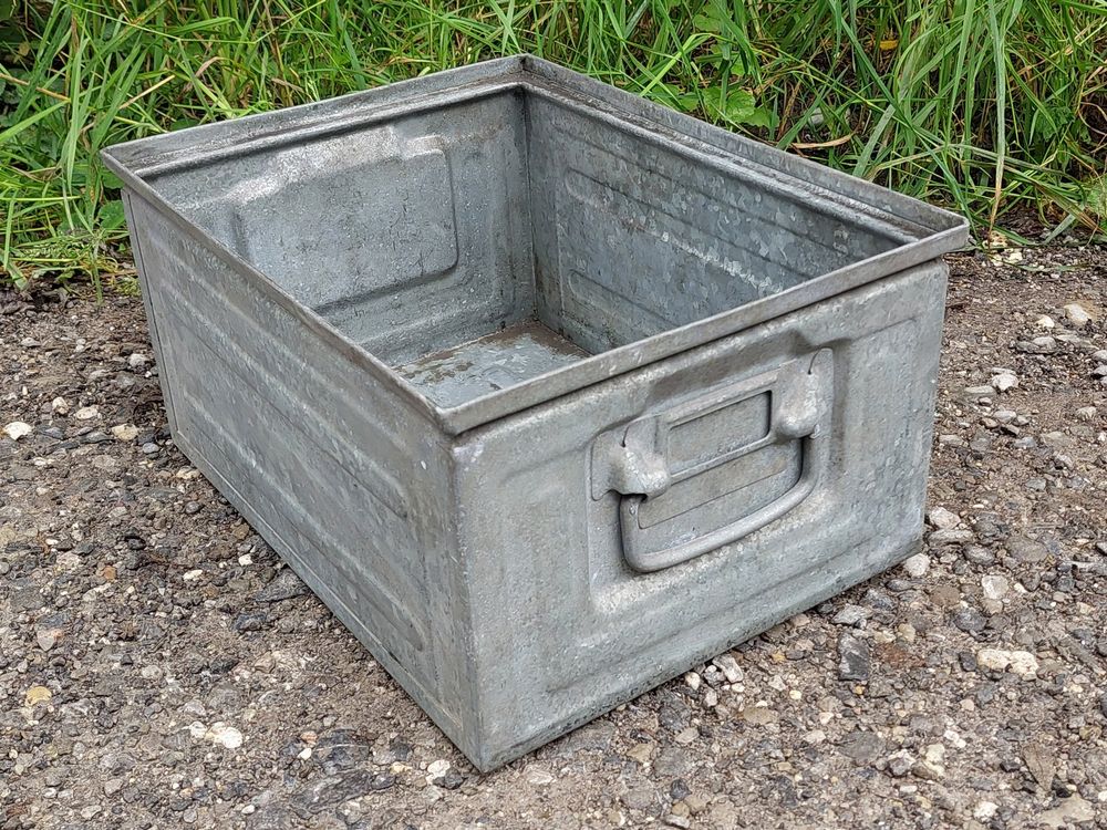 Schäfer Kiste aus Blech, Sichtlagerbox 40 cm x 30 cm x 20 cm (Gebraucht ...