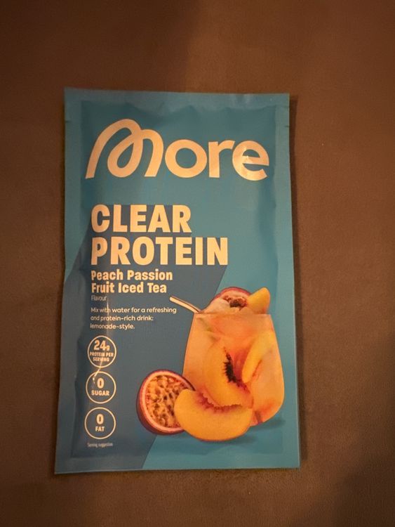 More Clear Protein Peach Passion Eistee 30g (Neu und originalverpackt ...