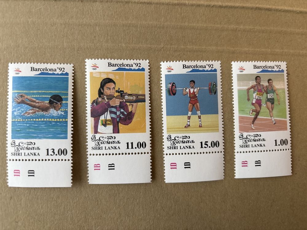4 seltene Briefmarken Olympiade Barcelona 1992 Sri Lanka (Neu und originalverpackt) in Zürich ...