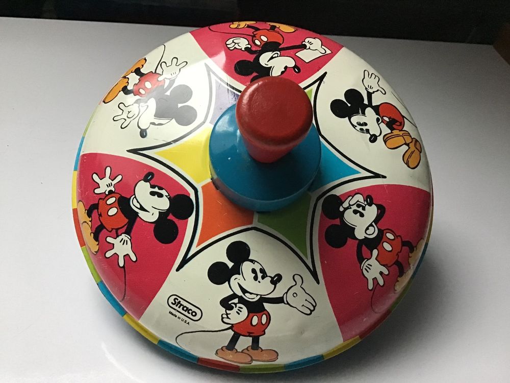 Vintage Blechspielzeug "MICKY MAUS KREISEL" Straco USA 1978 (Gebraucht ...