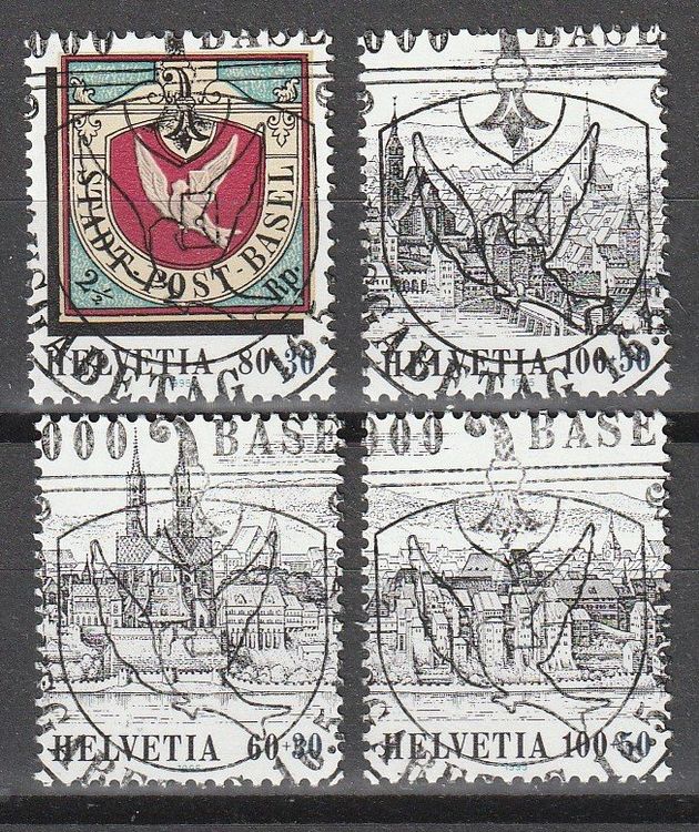 1995 Einzelwerte aus Block Basler Taube 95 ET - Vollstempel (Neu und originalverpackt) in ...