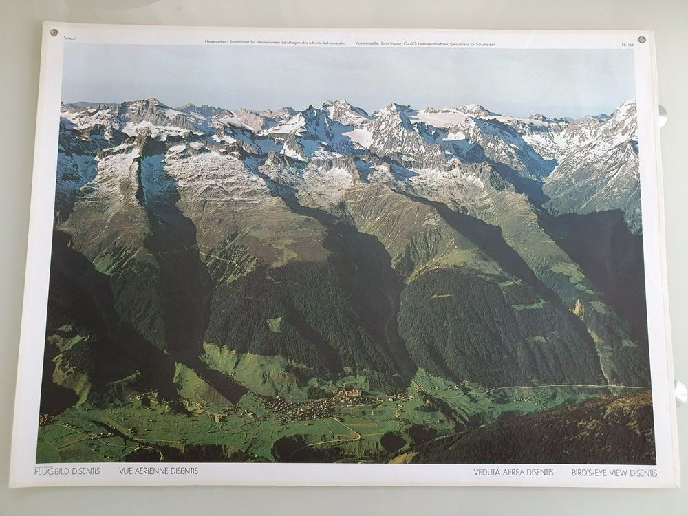 Schulwandbild Nr. 164 Flugbild Disentis | Kaufen auf Ricardo