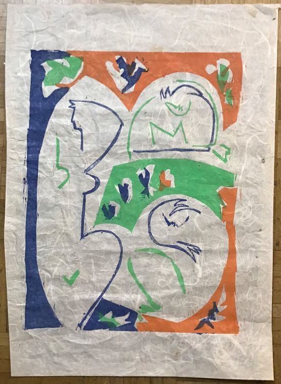 Sehr Interessante Holzschnitt Unleserlich Signiert | Kaufen auf Ricardo