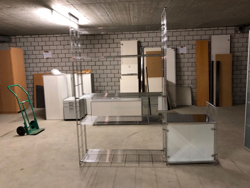 Metall Gestell Interio System inkl. Kästchen mit Glastüren (Gebraucht ...
