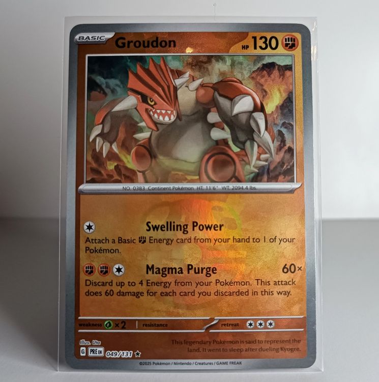 Groudon 049/131 MASTERball Pokemon Prismatic Evolutions PRE (Neuf (Voir ...