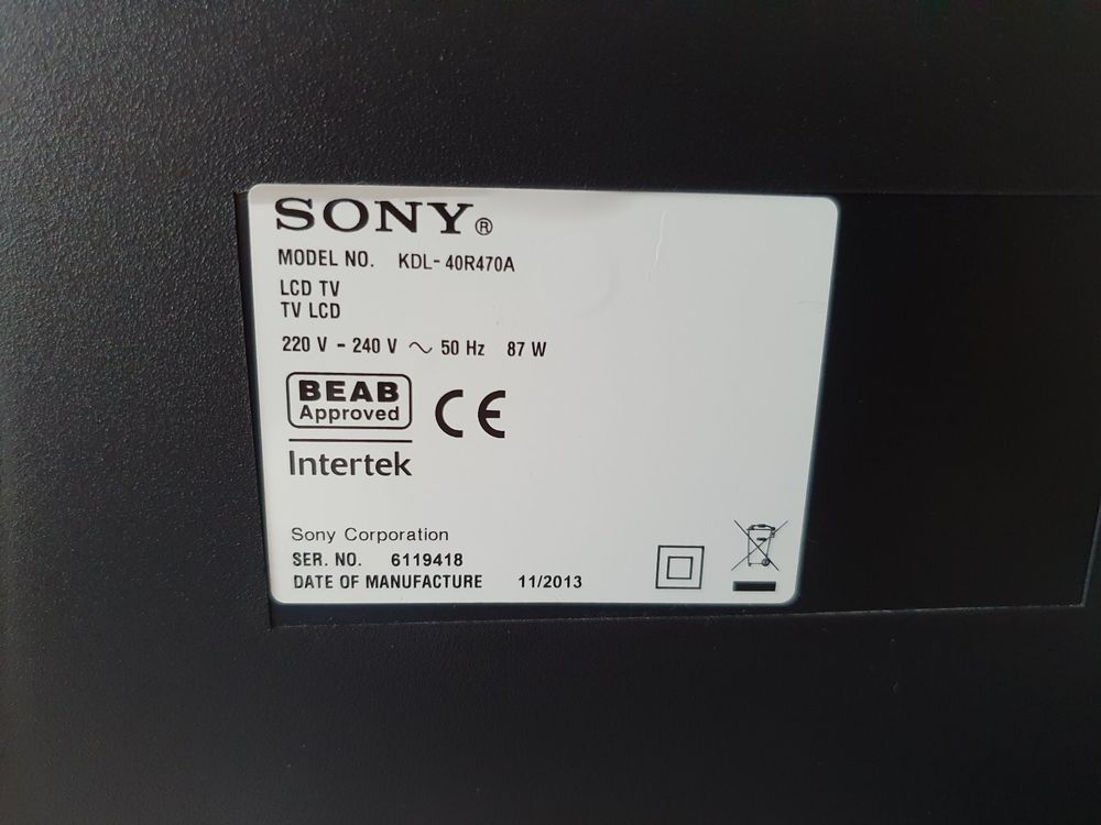 Sony LCD TV 40" Full HD Bravia KDL-40R470A, Top ab Fr. 1.--! (Gebraucht) in Romanshorn für CHF ...