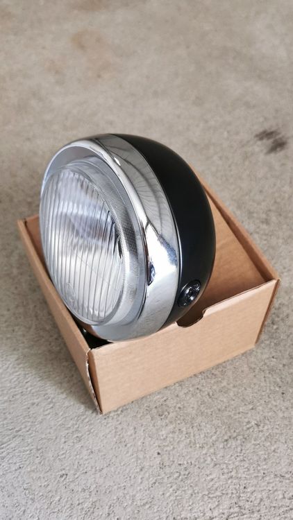 Scheinwerfer rund schwarz 130mm ohne Lampensockel | Kaufen auf Ricardo