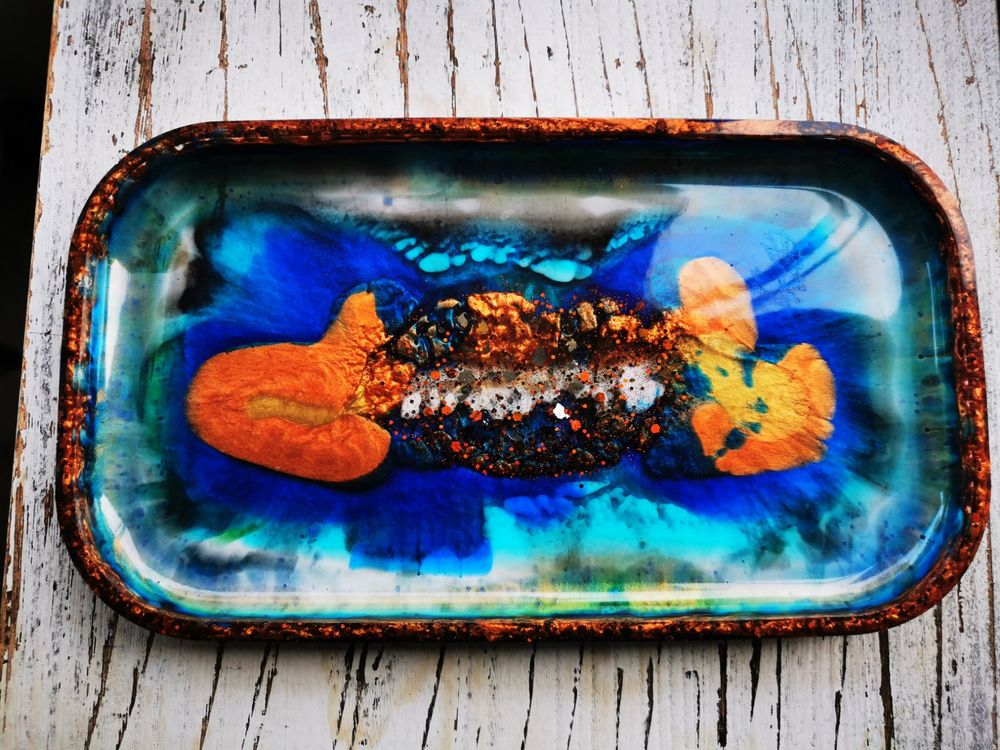 Resin Schale Gross Handmade by MB MelPaintings | Kaufen auf Ricardo