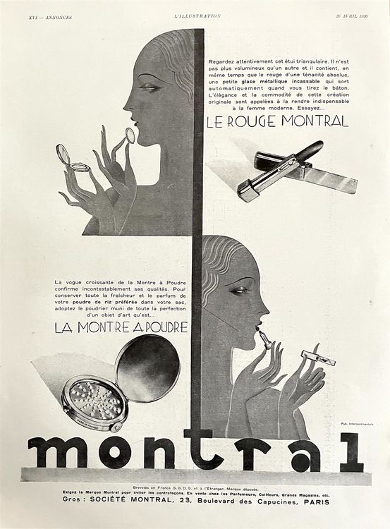 Montral Schönheitsprodukte - Alte Werbung / Publicité 1930 (Gebraucht ...