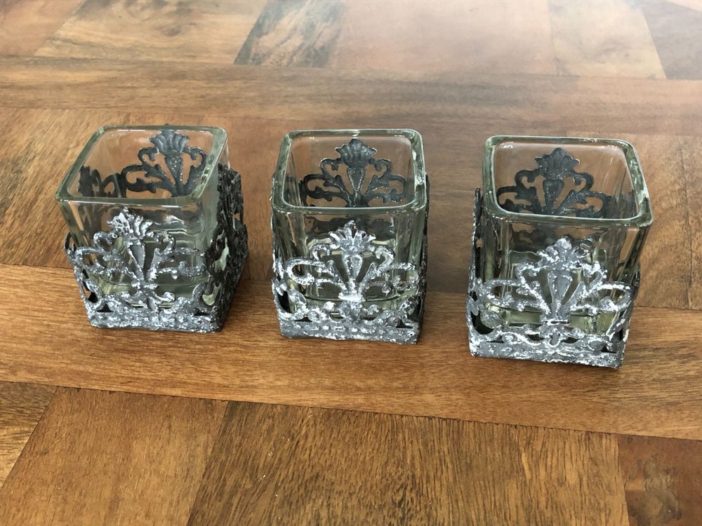 Teelicht Windlicht 3er Set Shabby Chic Antik Look (Neu (gemäss Beschreibung)) in Erlinsbach SO ...