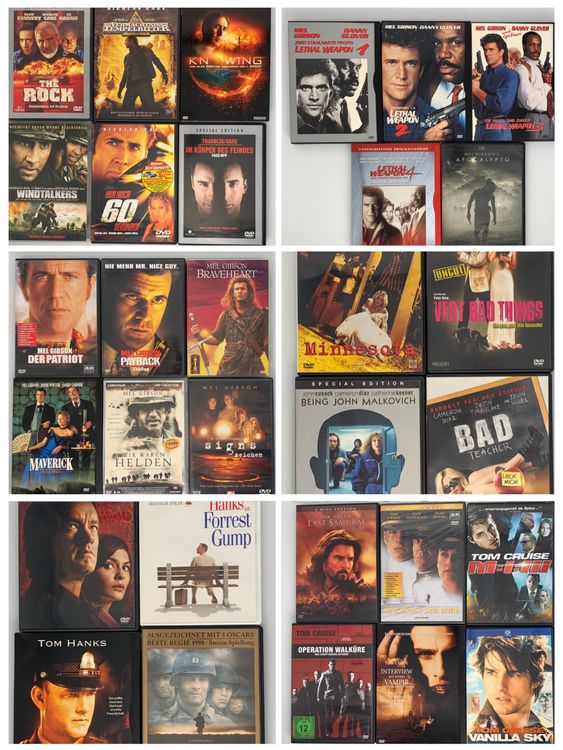 DVD Sammlung, 31Stück, Action, diverses, Mel Gibson …. (Gebraucht) in ...