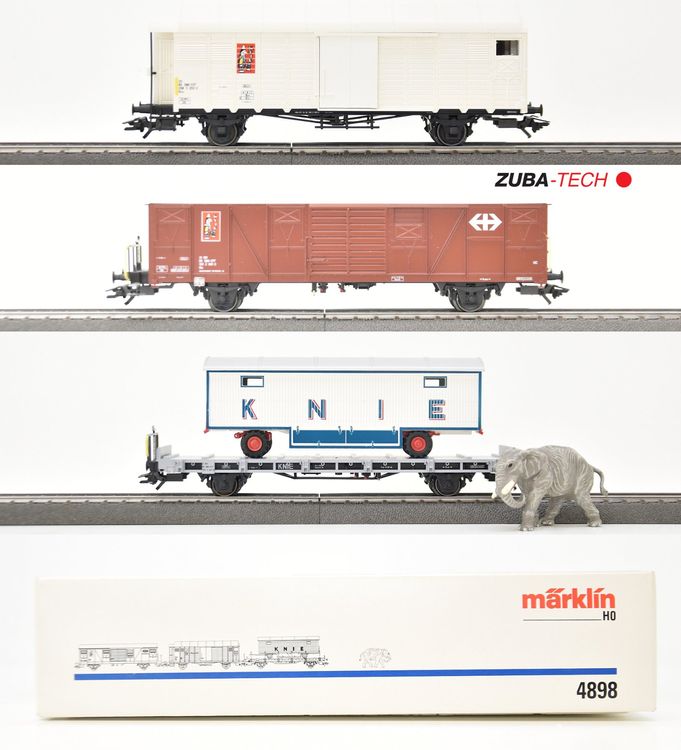 Märklin 4898 Güterwagen-Set "Knie" SBB H0 WS mit OVP (Gebraucht) in St ...