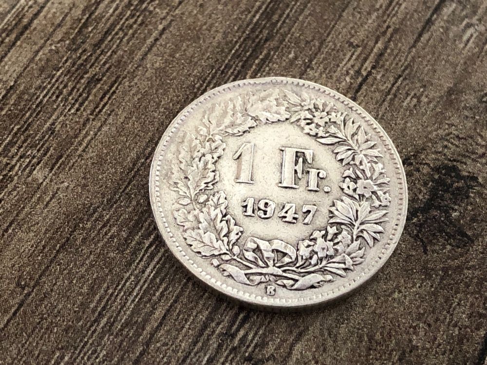 Schweiz 1 Franken 1947 Silber Rar (Gebraucht) in Flumenthal für CHF 4 – mit Lieferung auf ...