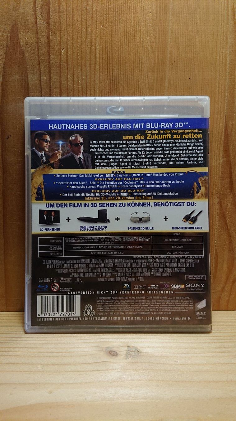 MEN IN BLACK 3 in 3D Blu-Ray (Gebraucht) in Wilderswil für CHF 4.5 – mit Lieferung auf Ricardo ...