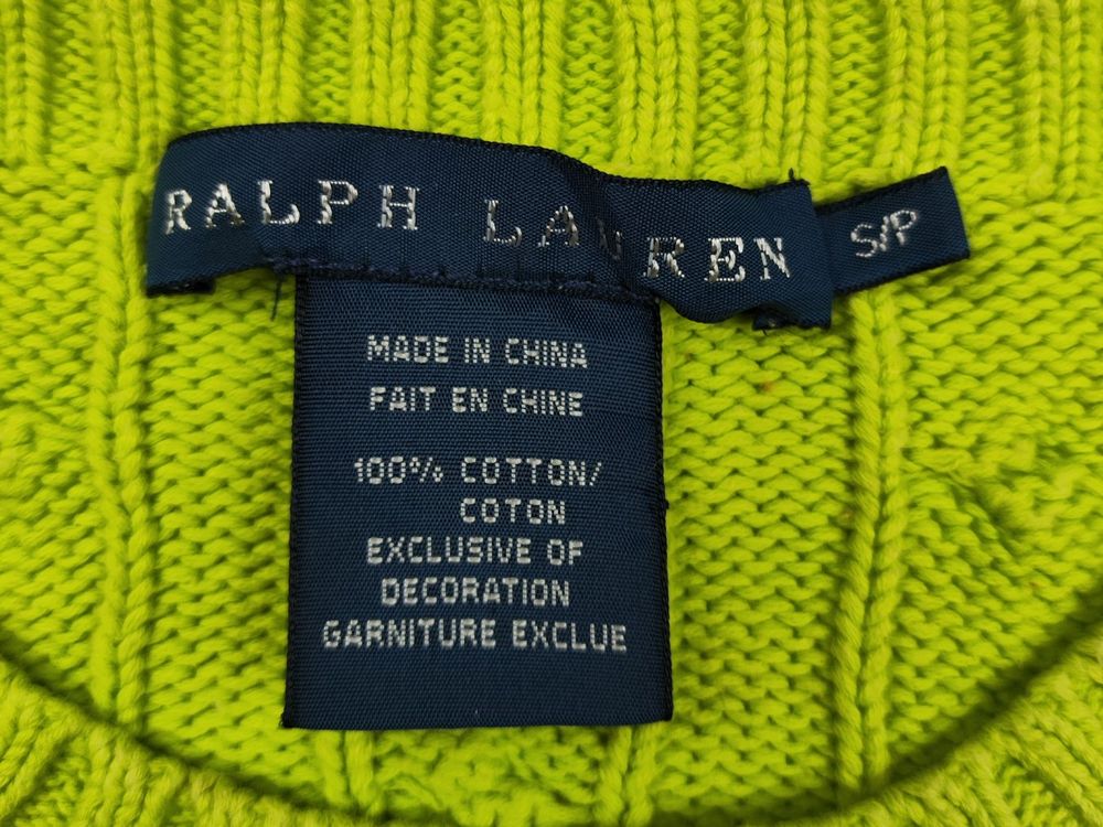 Pull RALPH LAUREN torsadé vert taille SP/équivalent SP femme (Gebraucht ...